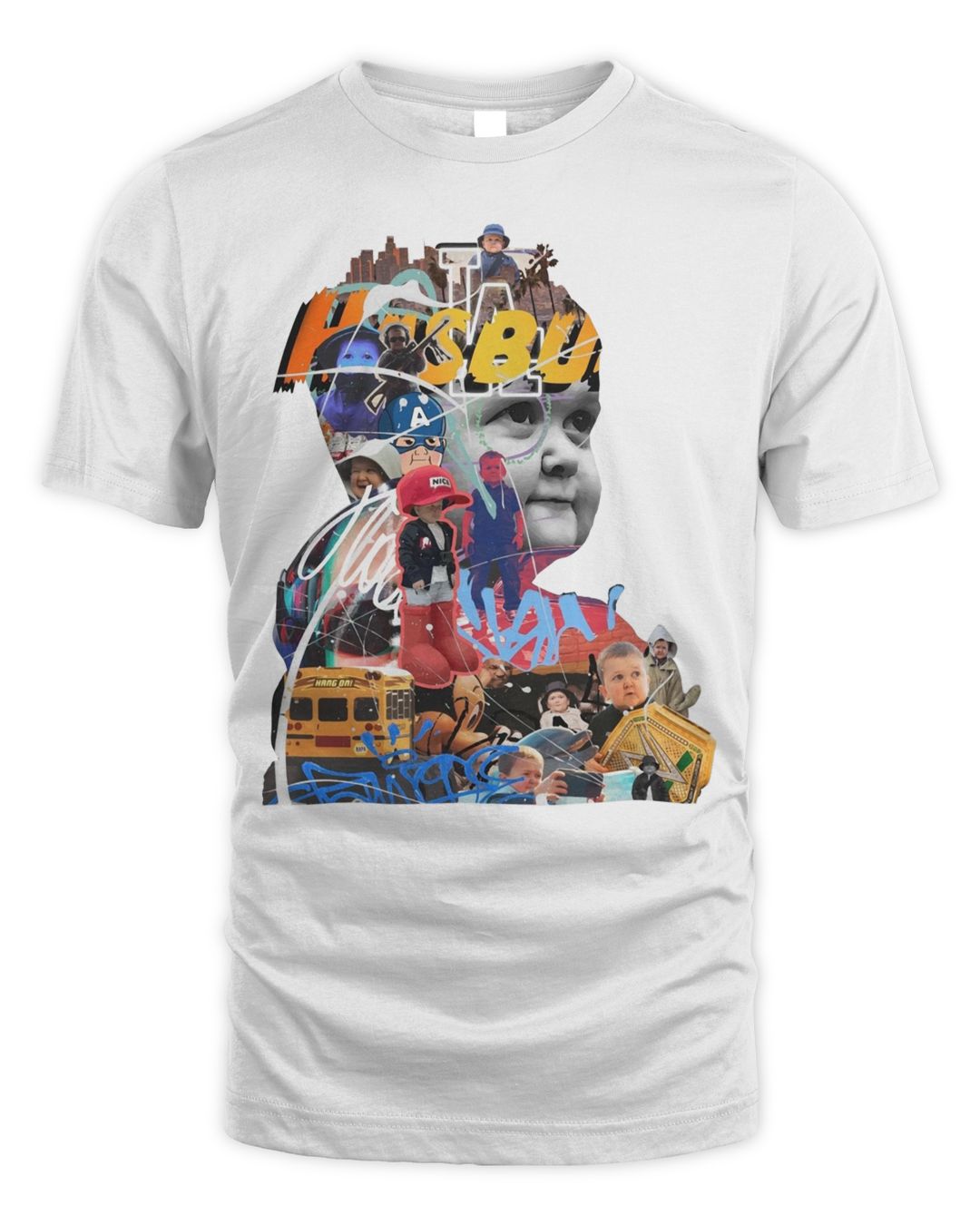 Hasbulla Merch Free Hasbulla Hasbulla US Tour Collage Shirt | Vaxilor